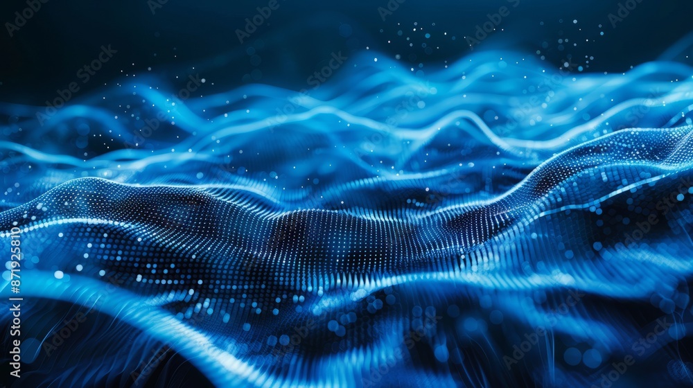 Abstract blue digital wave background. Abstract digital wave background ...
