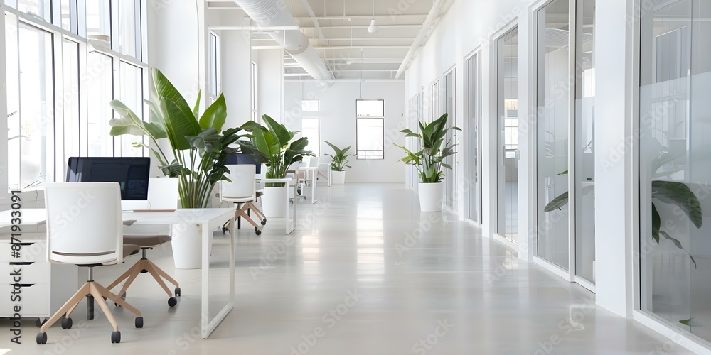 Flexible coworking space with modular furniture and movable partitions ...