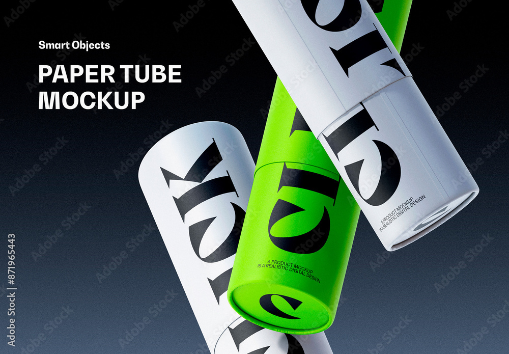 Paper Tube Mockup Stock Template | Adobe Stock