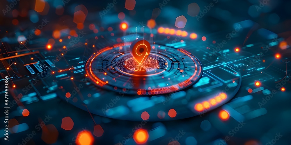 Visualization of technology targets with symbols of digital ...