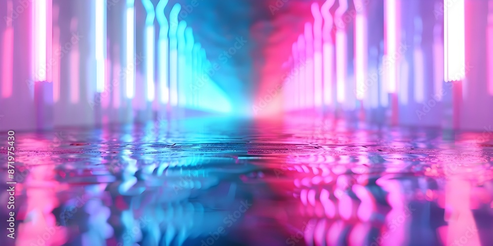 Colorful digital art depicting infrared lights heat signatures and ...