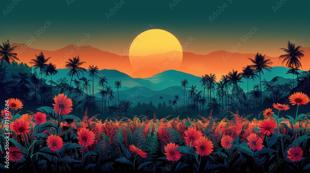 Design a poster for a carbon-neutral music festival featuring solar ...