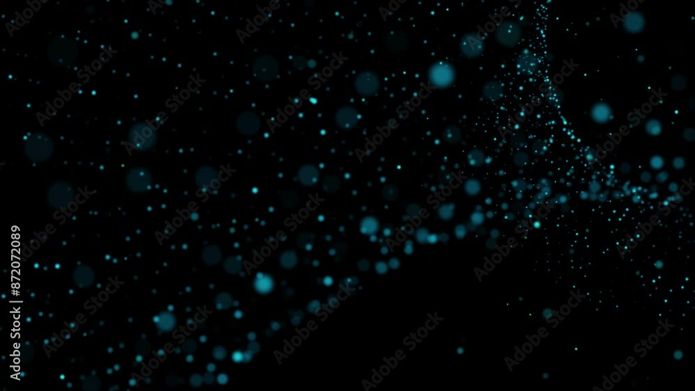 Futuristic blue trapcode form. 4k Abstract blue motion background. data transfer particle effect ...