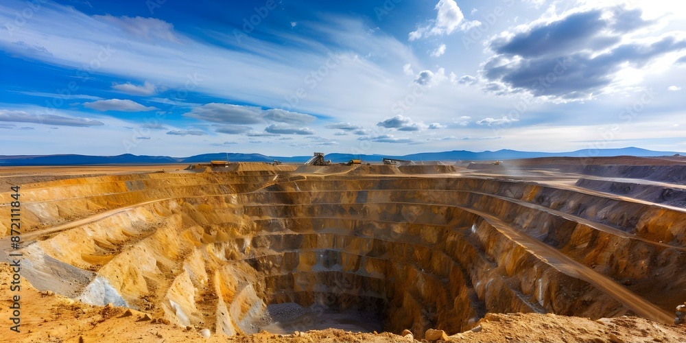 Rare Earth Elements Being Extracted from Open-Pit Mine. Concept Rare ...