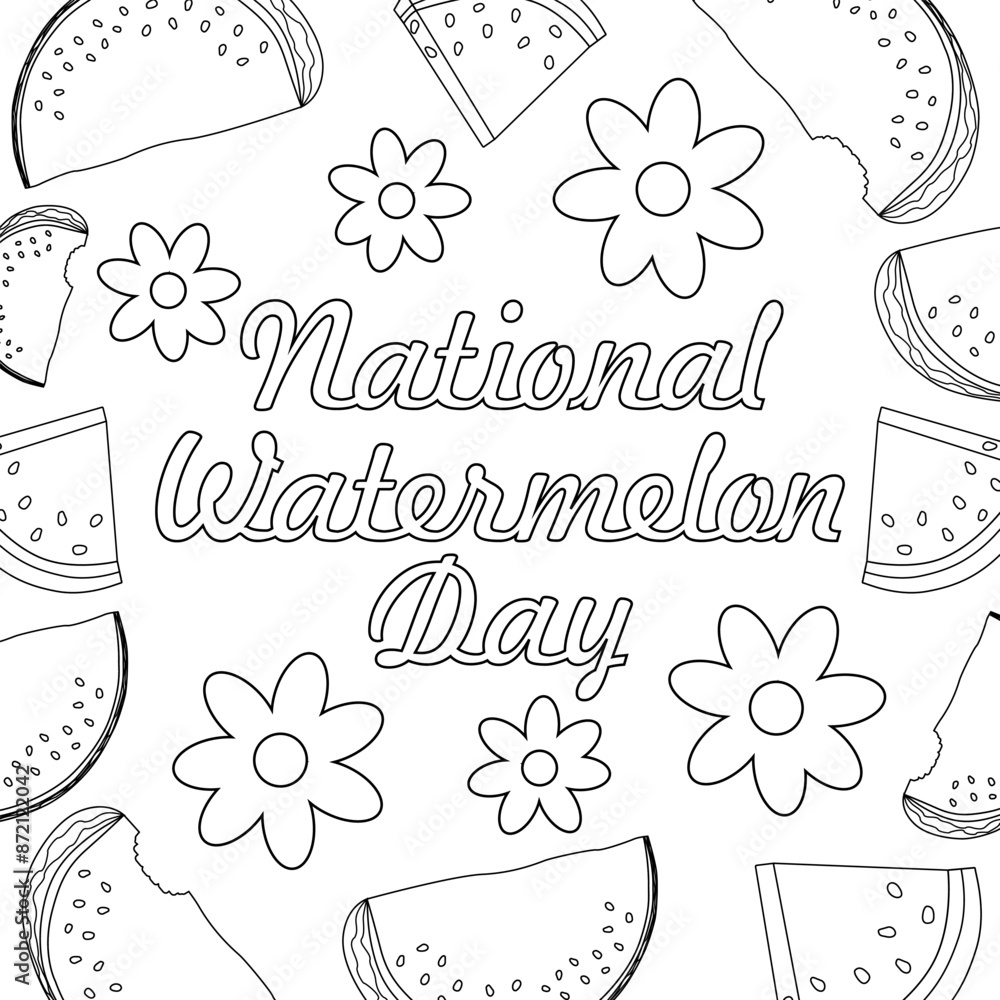 Celebrate National Watermelon Day with this fun and engaging coloring ...