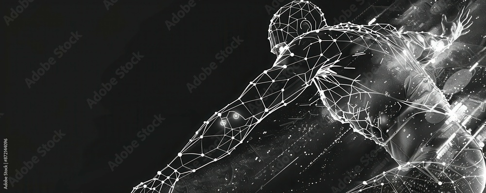 Biometric wearables in sports performance theme top view enhancing ...