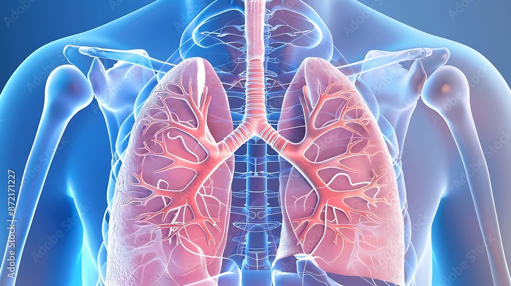 Detailed infographic on the human respiratory system, detailing the ...
