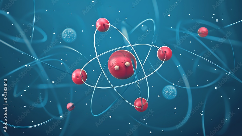 Infographic on the Structure of an Atom, Showing Protons, Neutrons, and ...