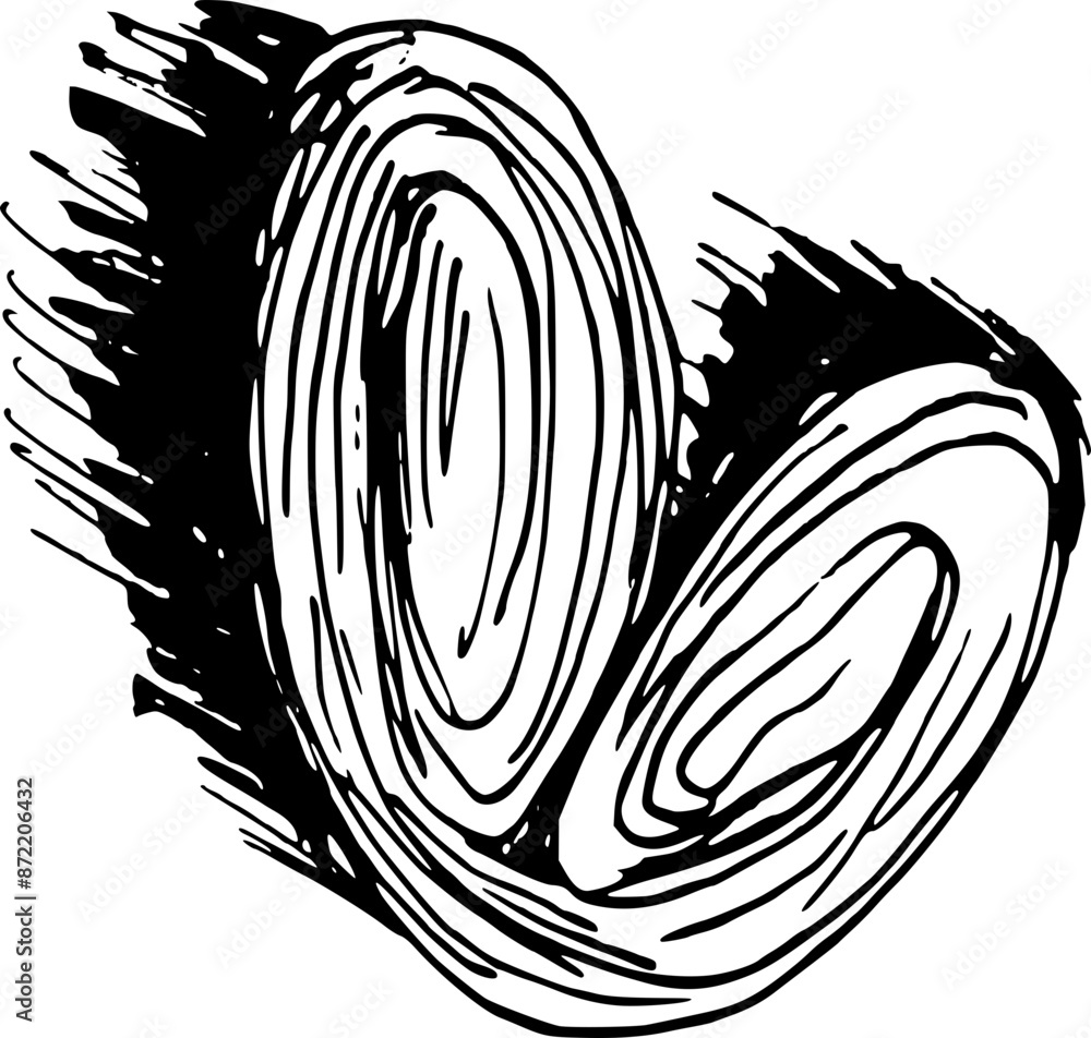 Drawing of pastry products, desserts. Food menu design template. Hand ...