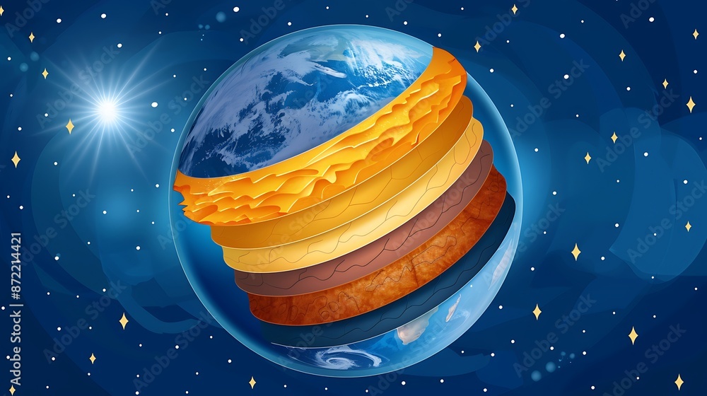 Informative infographic on the layers of the Earth, including the crust ...