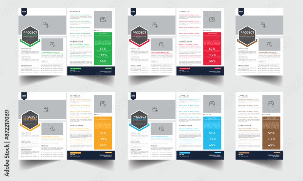 Case study template | Data Sheet layiut template | Business case study ...
