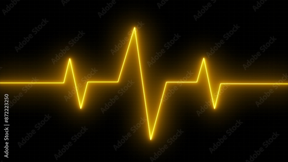 EKG heart line monitor. Emergency EKG monitoring. pulse line. ECG ...