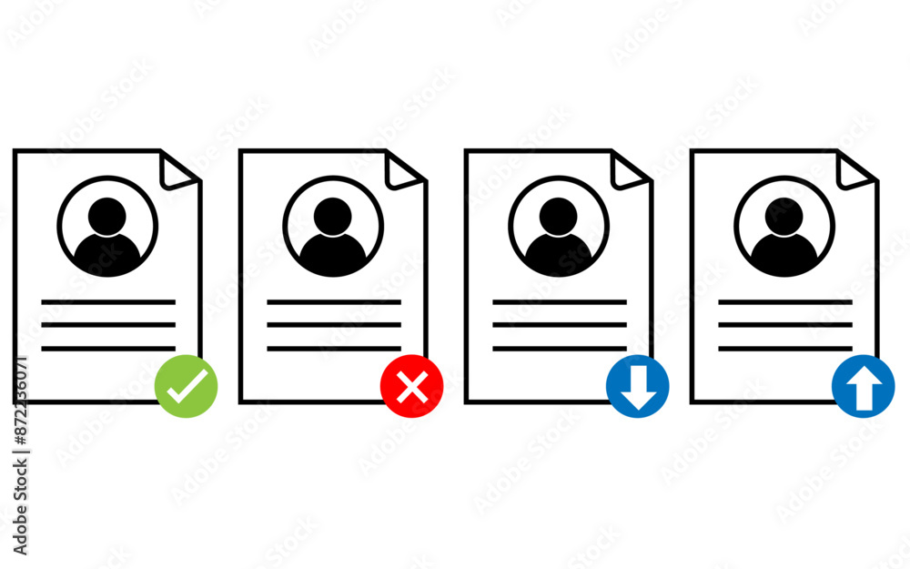 File icon set vector image, editable file icon set, File with user icon ... File icon set vector image, editable file icon set, File with user icon ...