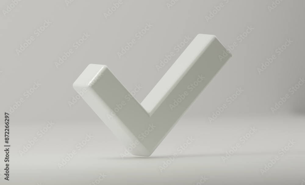 3D Rendered Checkmark: A Visual Symbol of Approval and Completion Stock ...