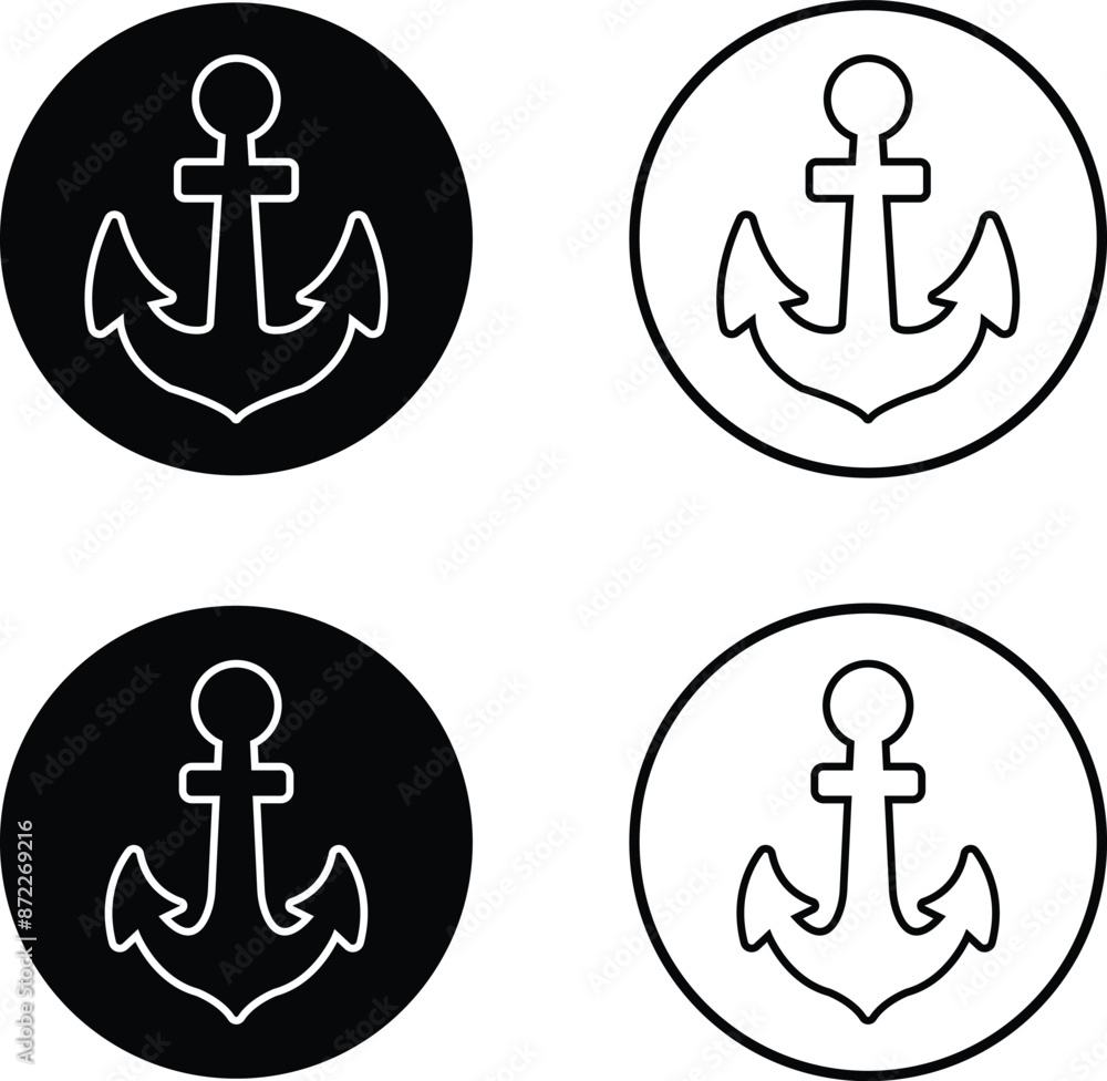 Anchors, Mariner Crosses and Religious Anchors flat or line collection ...