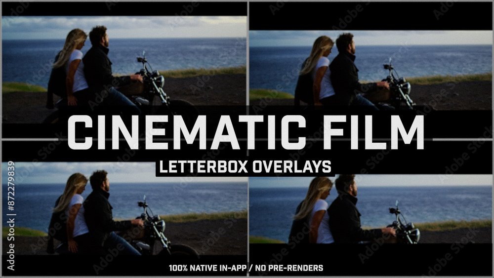 Cinematic Film LetterBox Overlays Stock Template | Adobe Stock