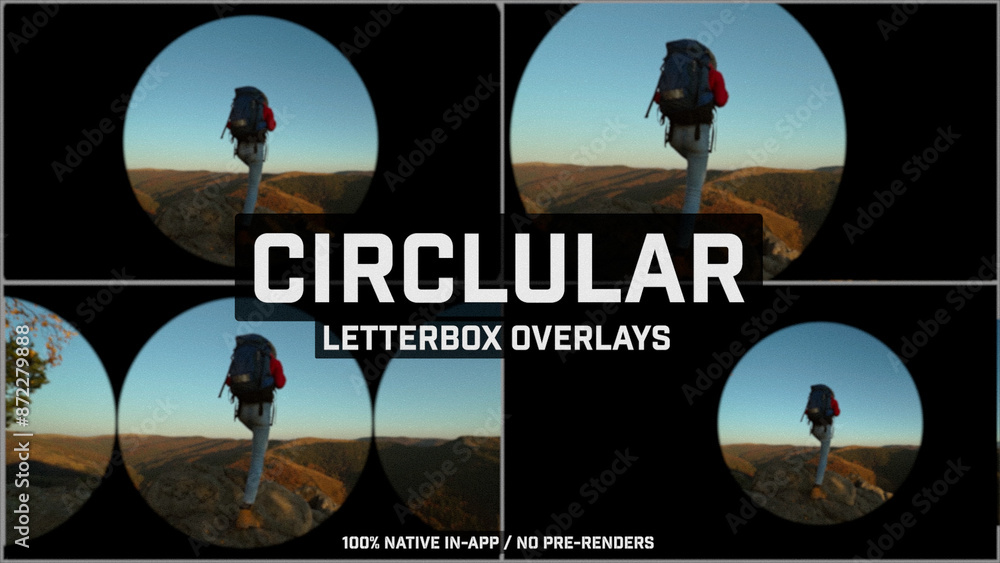 Circlular LetterBox Overlays Stock Template | Adobe Stock