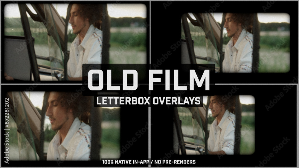 Old Film LetterBox Overlays Stock Template | Adobe Stock
