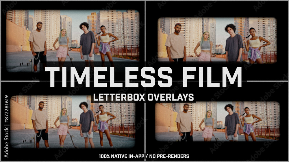 Timeless Film LetterBox Overlays Stock Template | Adobe Stock