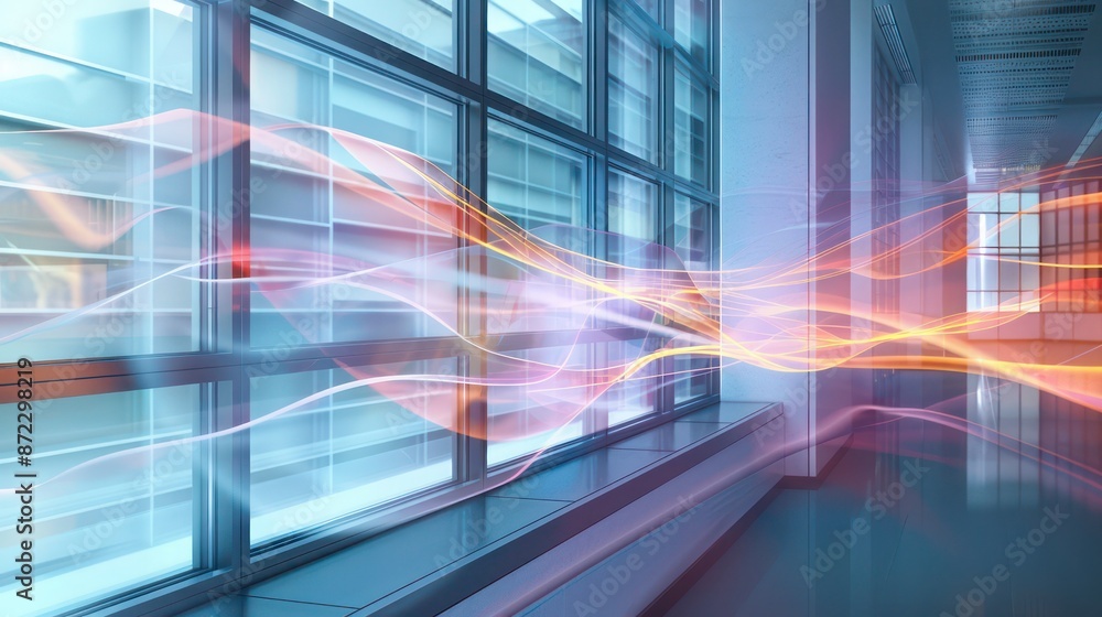 Visualization of sound waves being dampened by the advanced acoustic ...