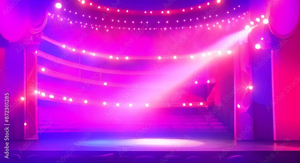 Illuminating an empty opera stage with vibrant stage lighting and ...