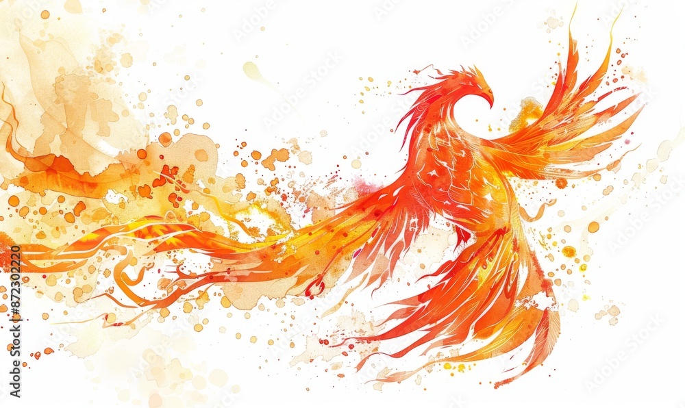 Phoenix bird fire fantasy firebird abstract magic 3D eagle animal ...