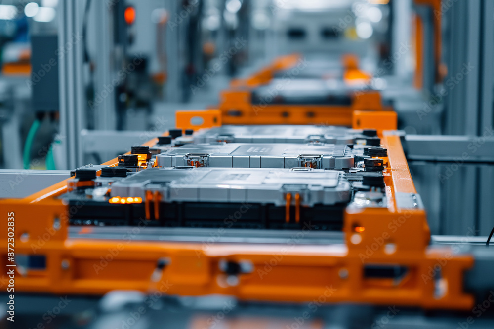 Mass production assembly line of electric vehicle battery, EV Battery ...