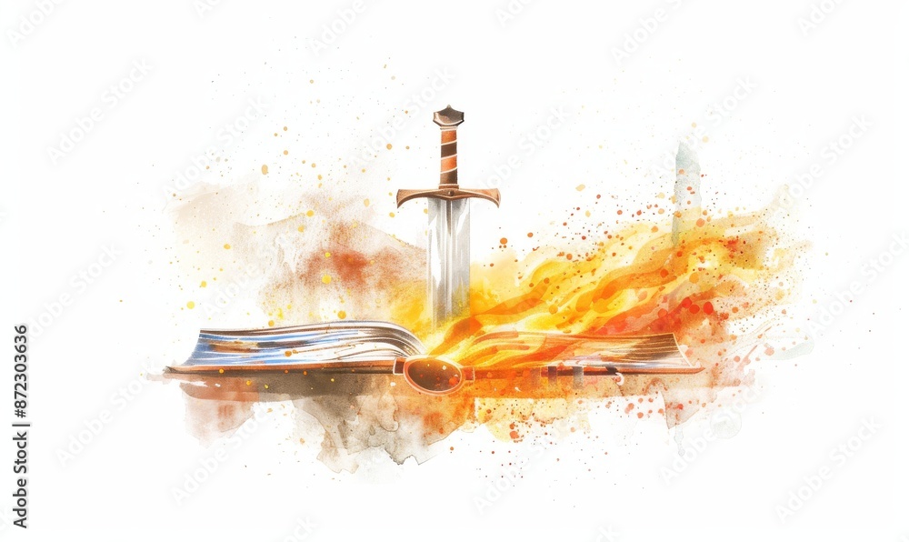 Sword of the spirit. Holy bible. For the word of God is living and ...