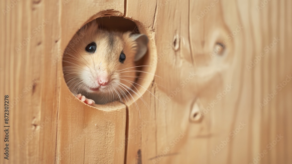 Closeup Photography of Curious Brown Rat Peeking Through Hole in Wooden ...