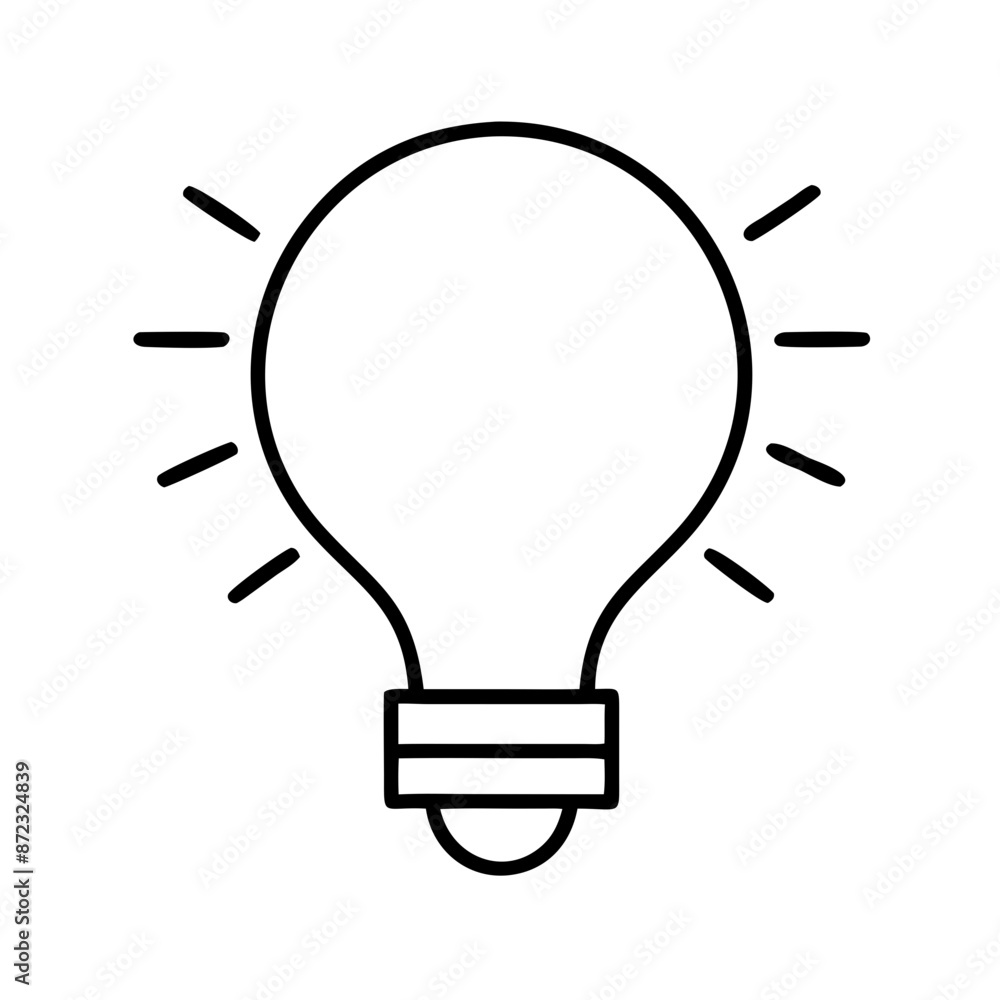 bulb, light, idea, lamp, icon, energy, lightbulb, electricity, vector ...