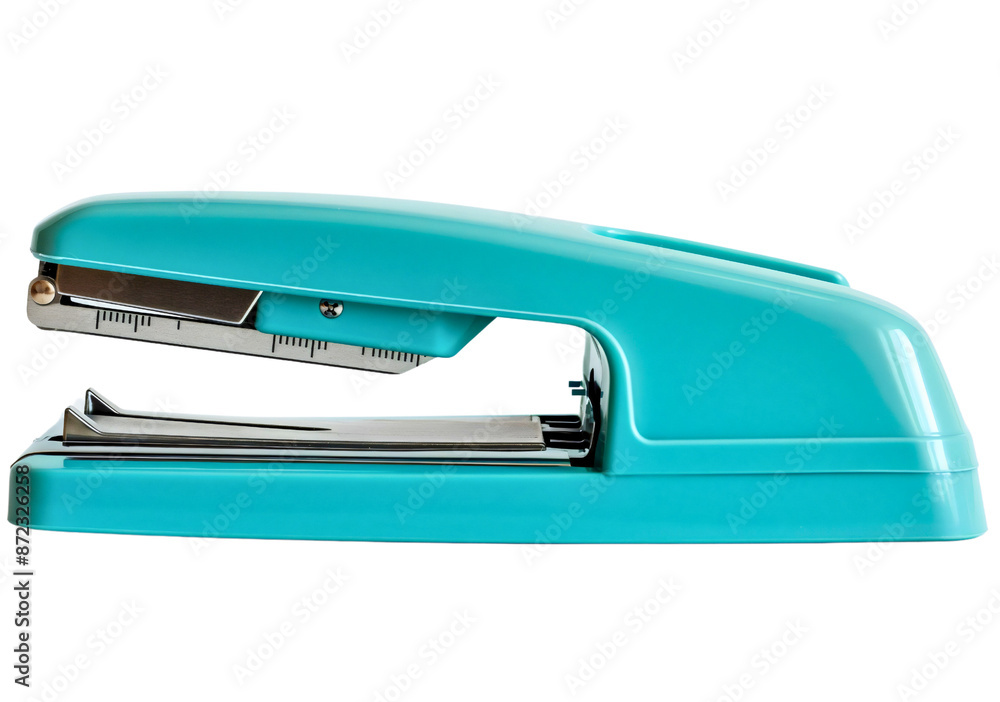 Blue stapler object isolated on transparent background. Stationery ...