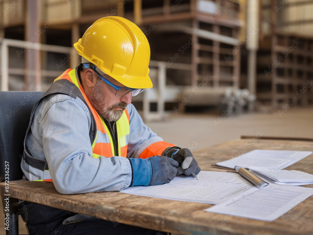 Defocused of miner setting on the chair written Job hazard analysis ...
