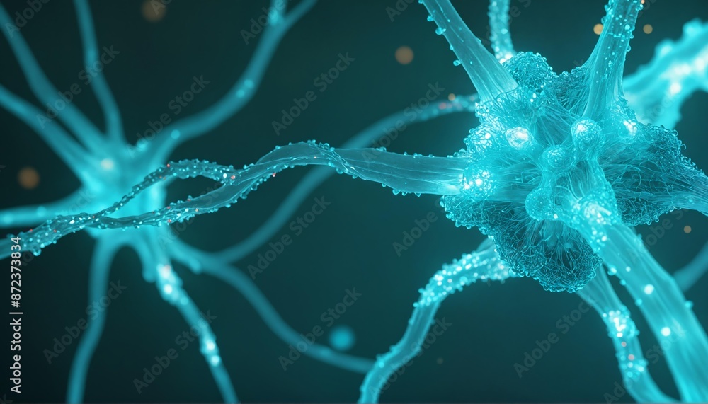 Neuron anatomy, dynamic flow of impulses across neural pathways. Stock ...
