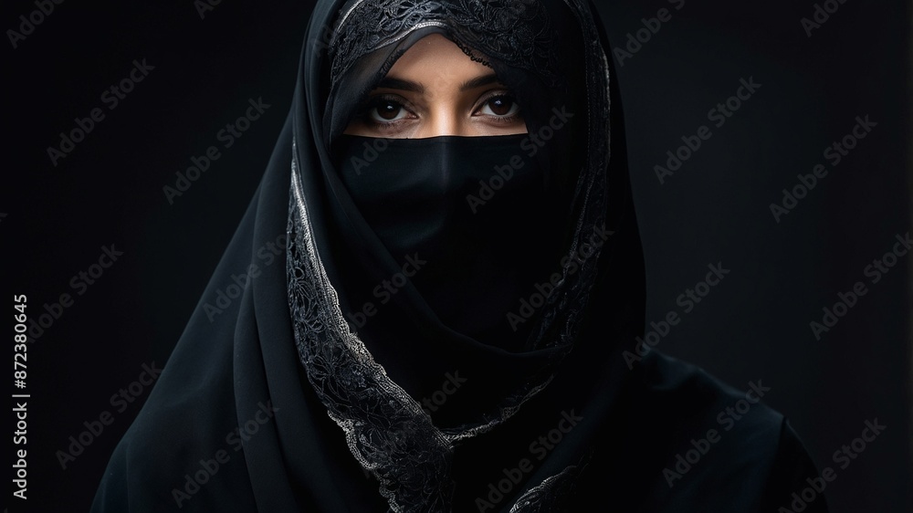 Muslim women wearing black hijab, women wearing veil, girl wearing veil ...