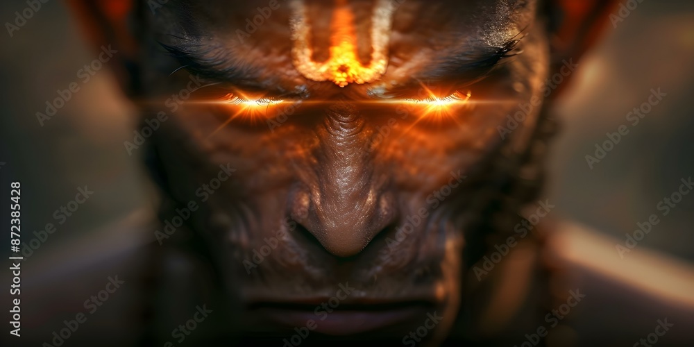Hanuman A Revered Figure in Hindu Mythology with a Monkey-Faced Human ...