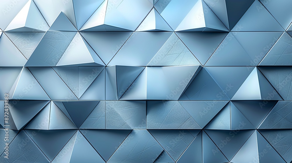 Equilateral triangles in a repeating pattern with a 3D effect, creating ...