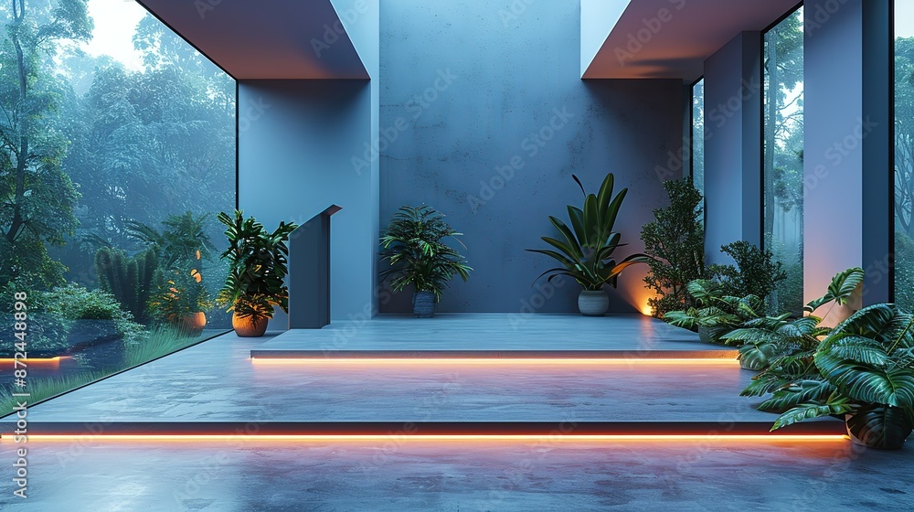 Simple podium presentation template with interchangeable podium ...