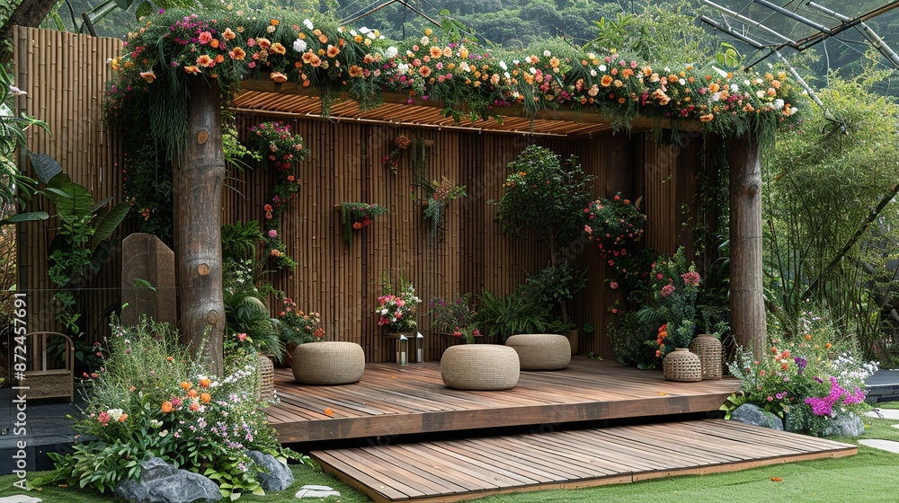 Set the stage with outdoor podium designs in natural textures and ...