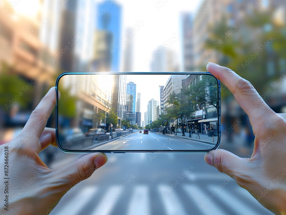 Immerse yourself in the world of augmented reality., clean background ...