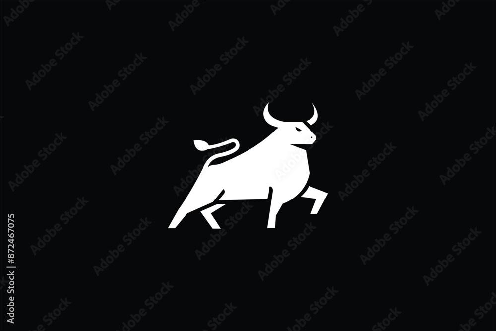 animal logo, bull horns logo, angry bull logo, V logo bull concepts ...