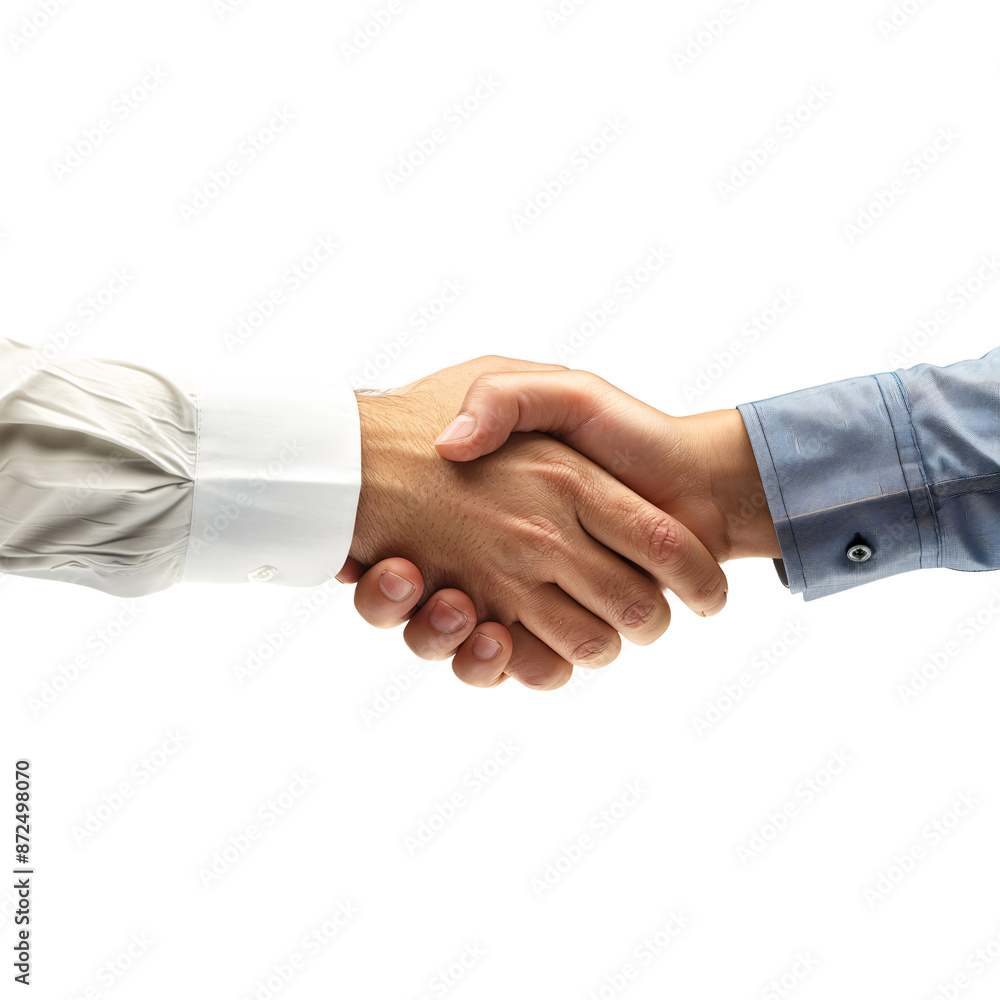 Highly detailed image of partners congratulating each other with ...