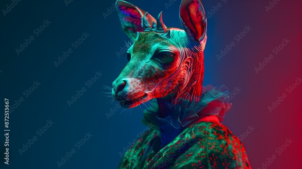 Mutant Animal Portrait in Bold Futuristic Sci Fi Ambiance with Dramatic ...
