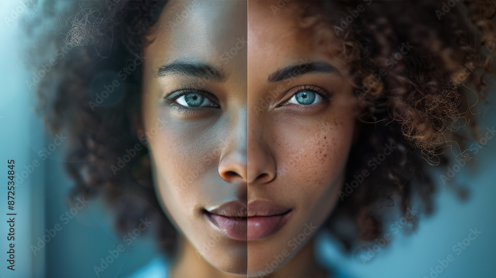 Color grading comparison: before and after Stock Photo | Adobe Stock