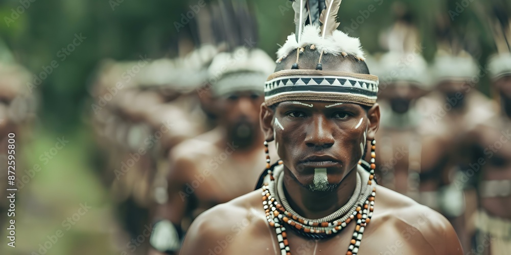 Protectors of the Amazon Rainforest The Awá tribe in Brazil. Concept ...