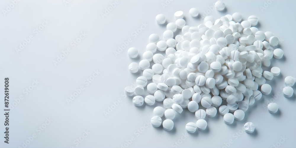 Chemical Compound Sodium Hydroxide Pellets on White Surface with Studio ...