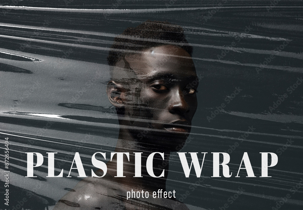 Plastic Wrap Texture PSD Effect Stock Template | Adobe Stock
