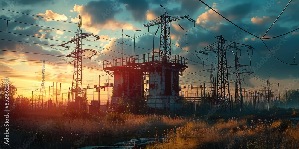 Is wrecking an electrical substation, Electric power substation damaged ...