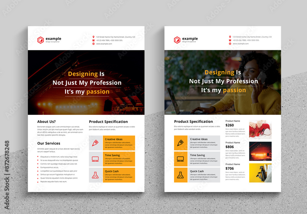 Flyer Design Stock Template | Adobe Stock
