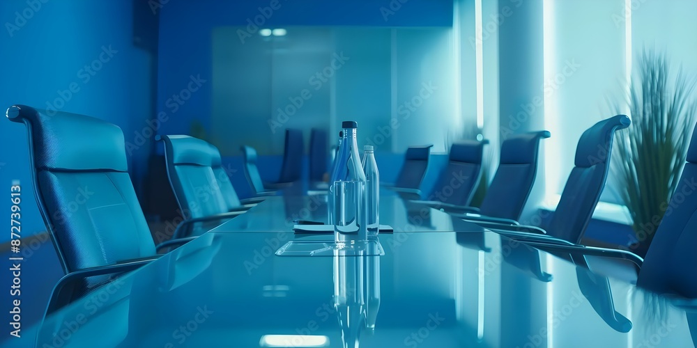 Blue-themed meeting room for philanthropic discussions in a charitable ...