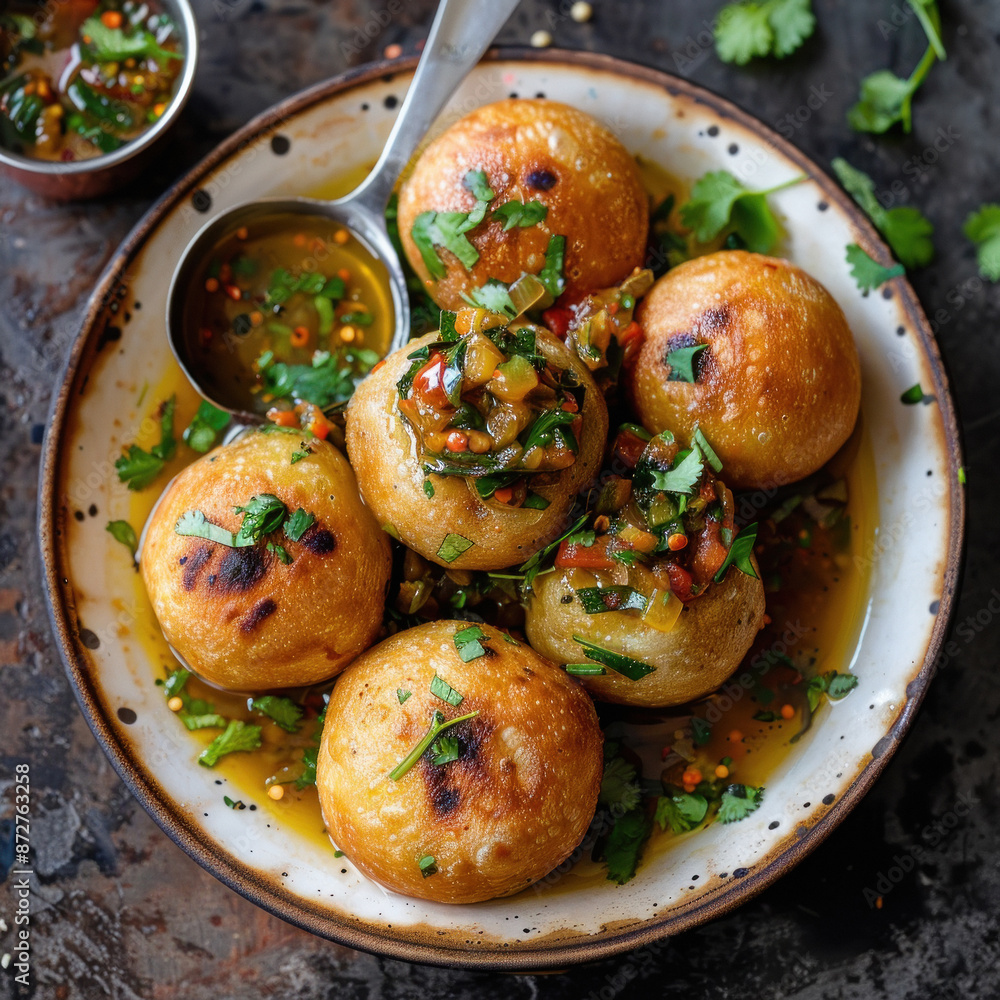 Litti Chokha, a traditional dish hailing from the Indian state of Bihar ...